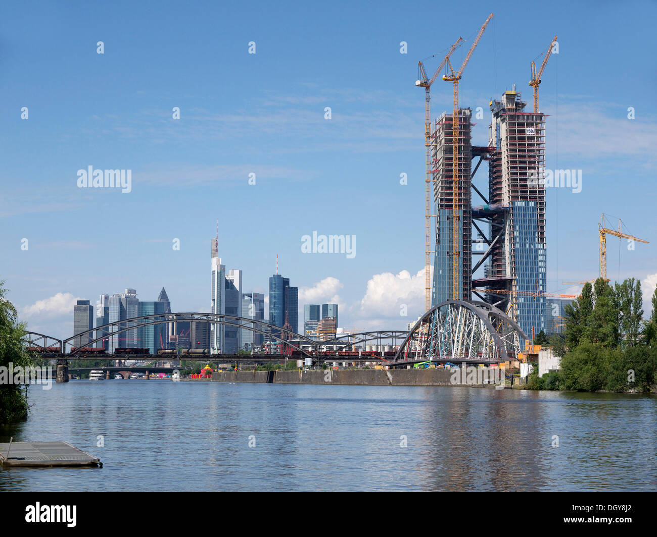 New European Central Bank, ECB, under construction, Frankfurt am Main ...