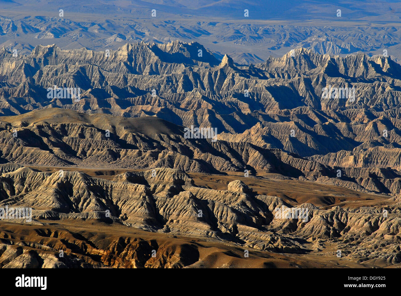 Canyon landscape around the Sutlej River in the ancient Kingdom of Guge ...