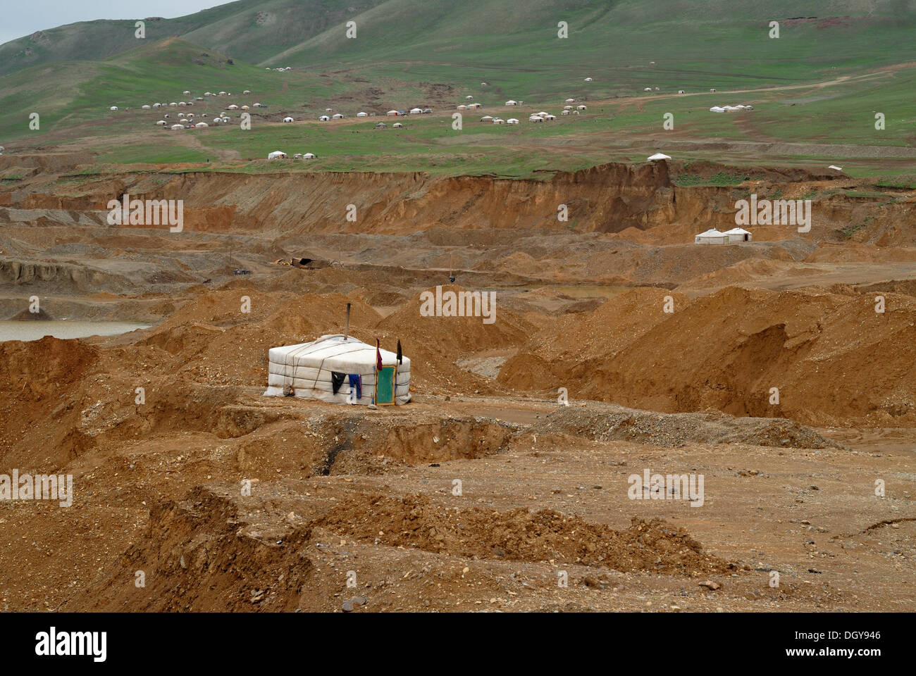 A Mongolian gold mine devouring much of the Mongolian grasslands near ...