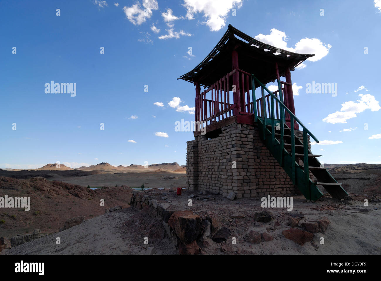 Guard tower at the ruins of the Ongi Khiidmonastery, Ongi River ...