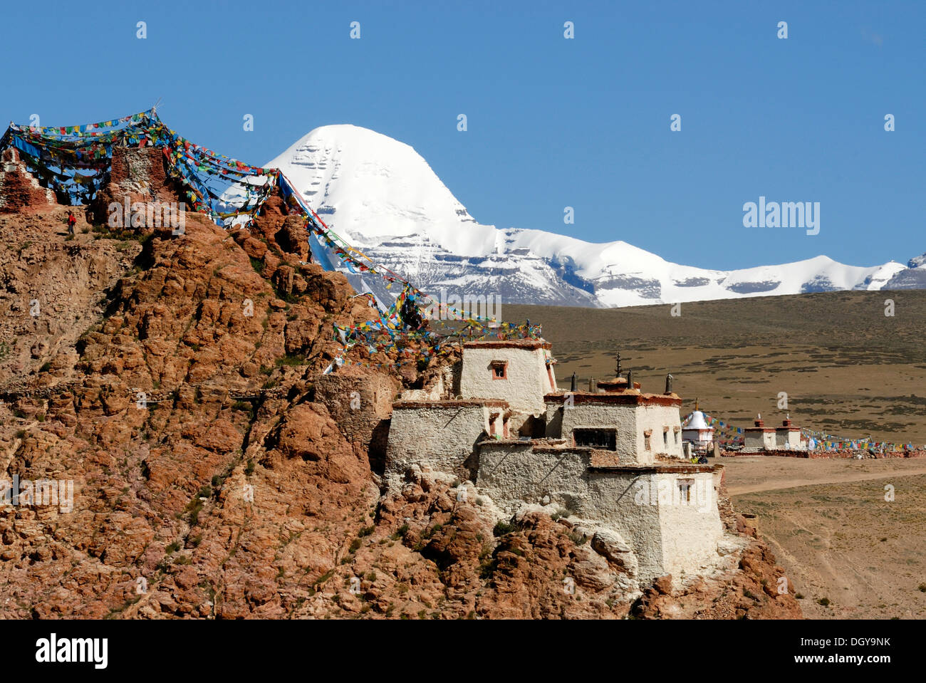 Chiu gompa and mount kailash, tibet hi-res stock photography and images ...