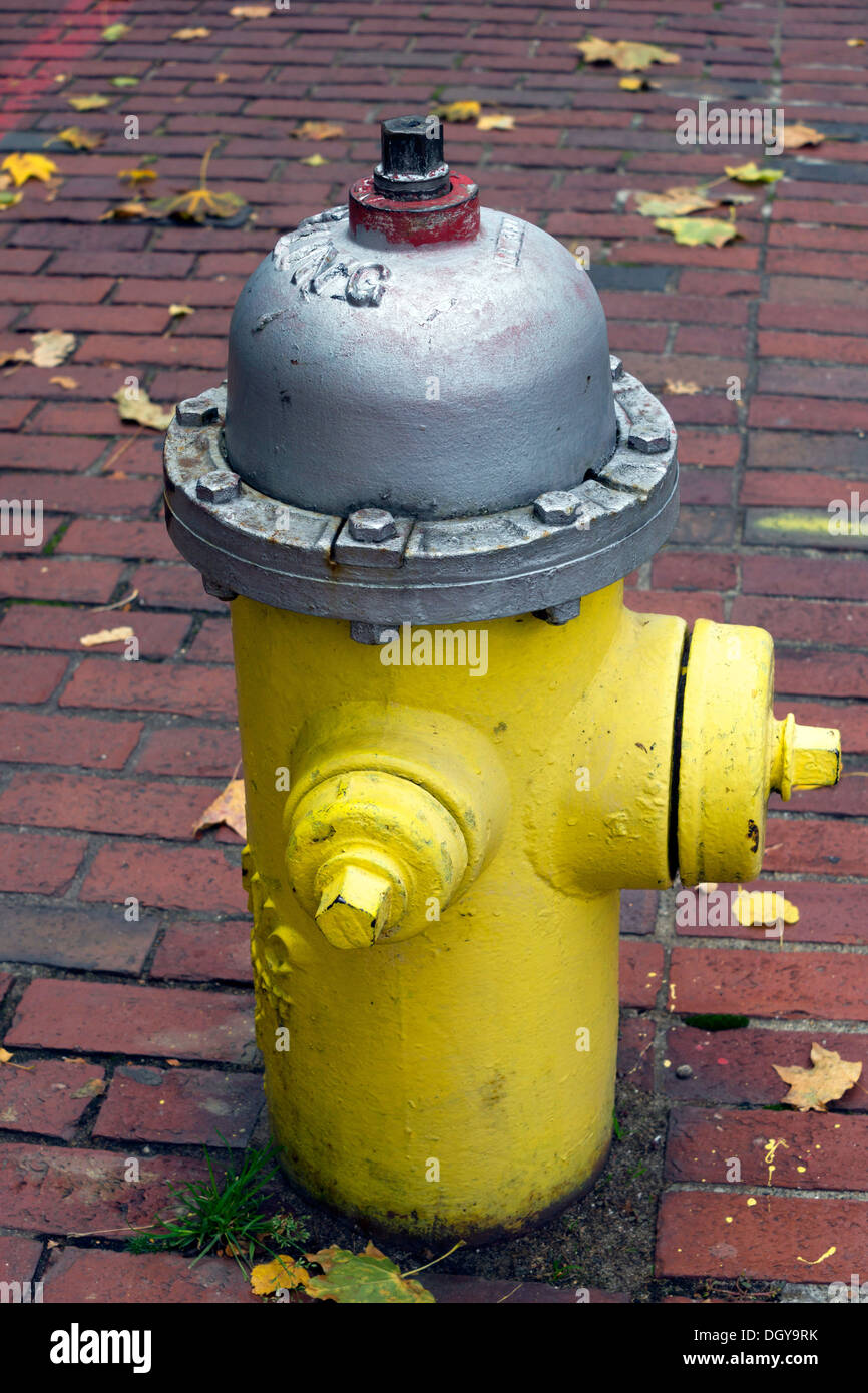 Fire hydrant pavement yellow hi-res stock photography and images - Alamy