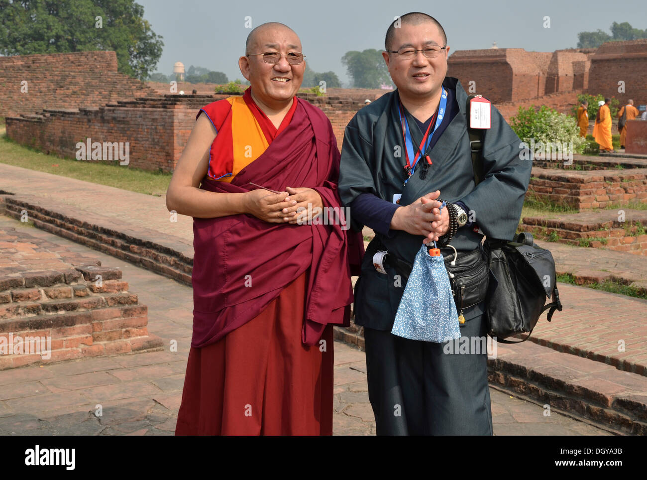 Tibetan Buddhist Rinpoche and a Japanese monk during a pilgrimage to ...
