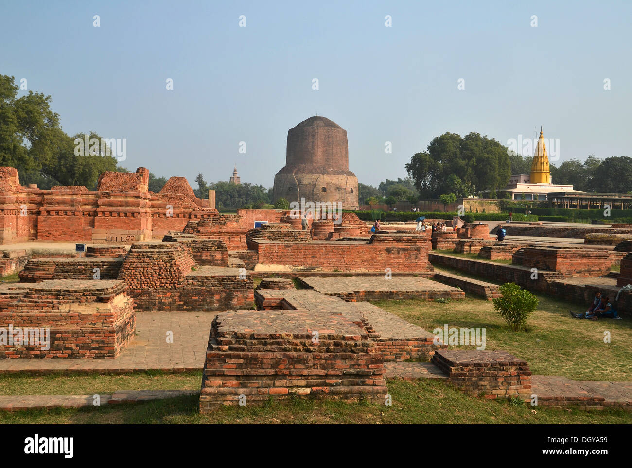 Buddhist pilgrimage destination, historical site of the Dhamekh Stupa ...