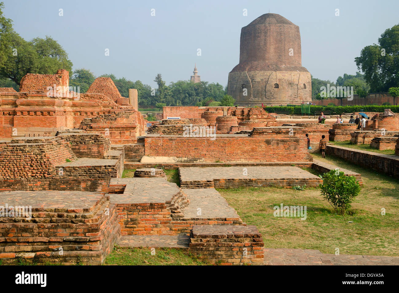 Buddhist pilgrimage destination, historical site of the Dhamekh Stupa ...