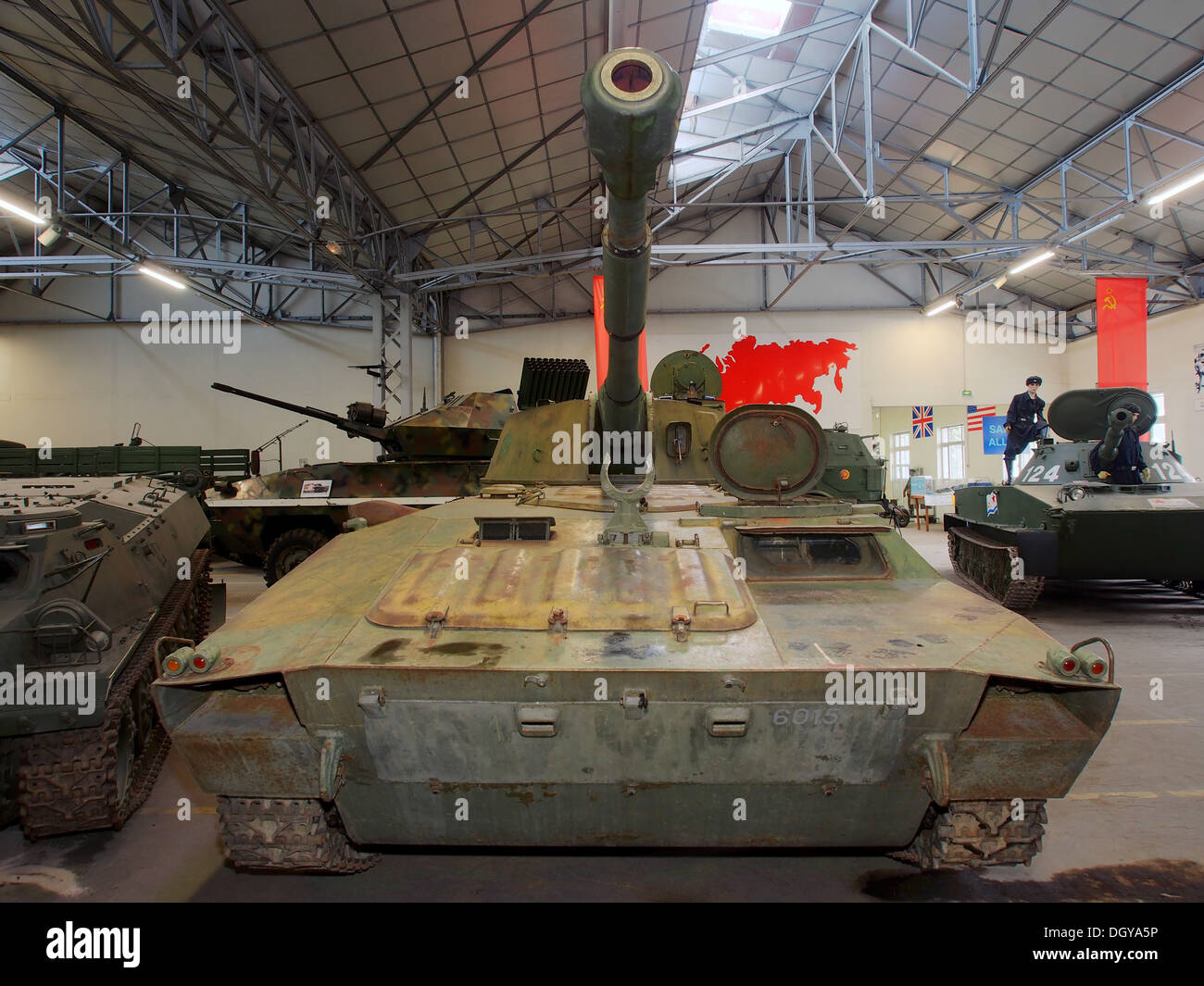 The SAU-122 is displayed at the Tank Museum in Saumur, France. This ...