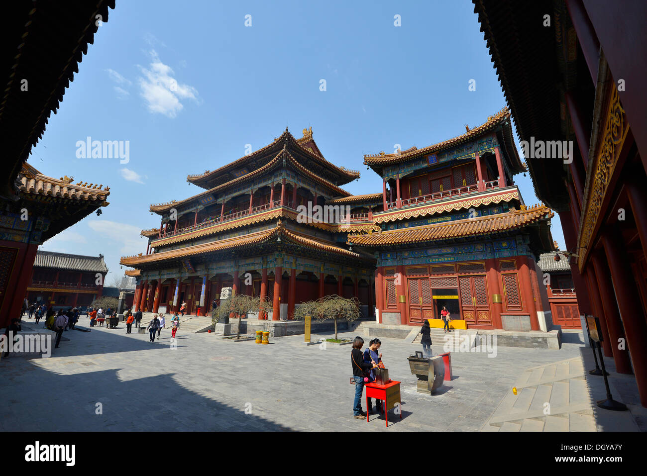 Buddhist Lama Temple in the capital city of Beijing, China, Asia Stock ...
