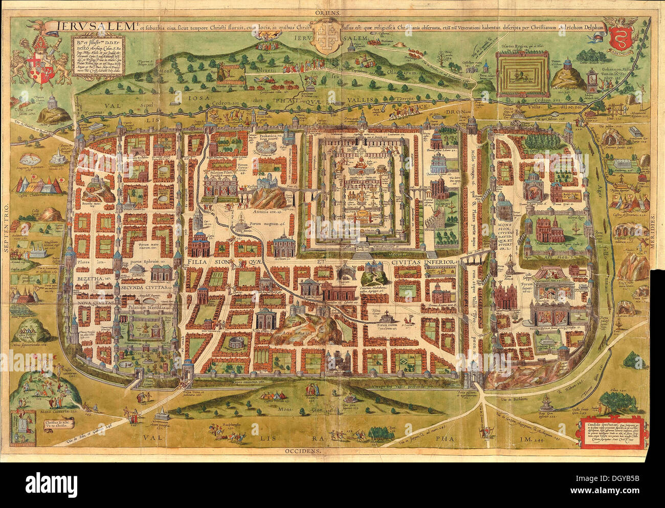 Map of jerusalem hi-res stock photography and images - Alamy
