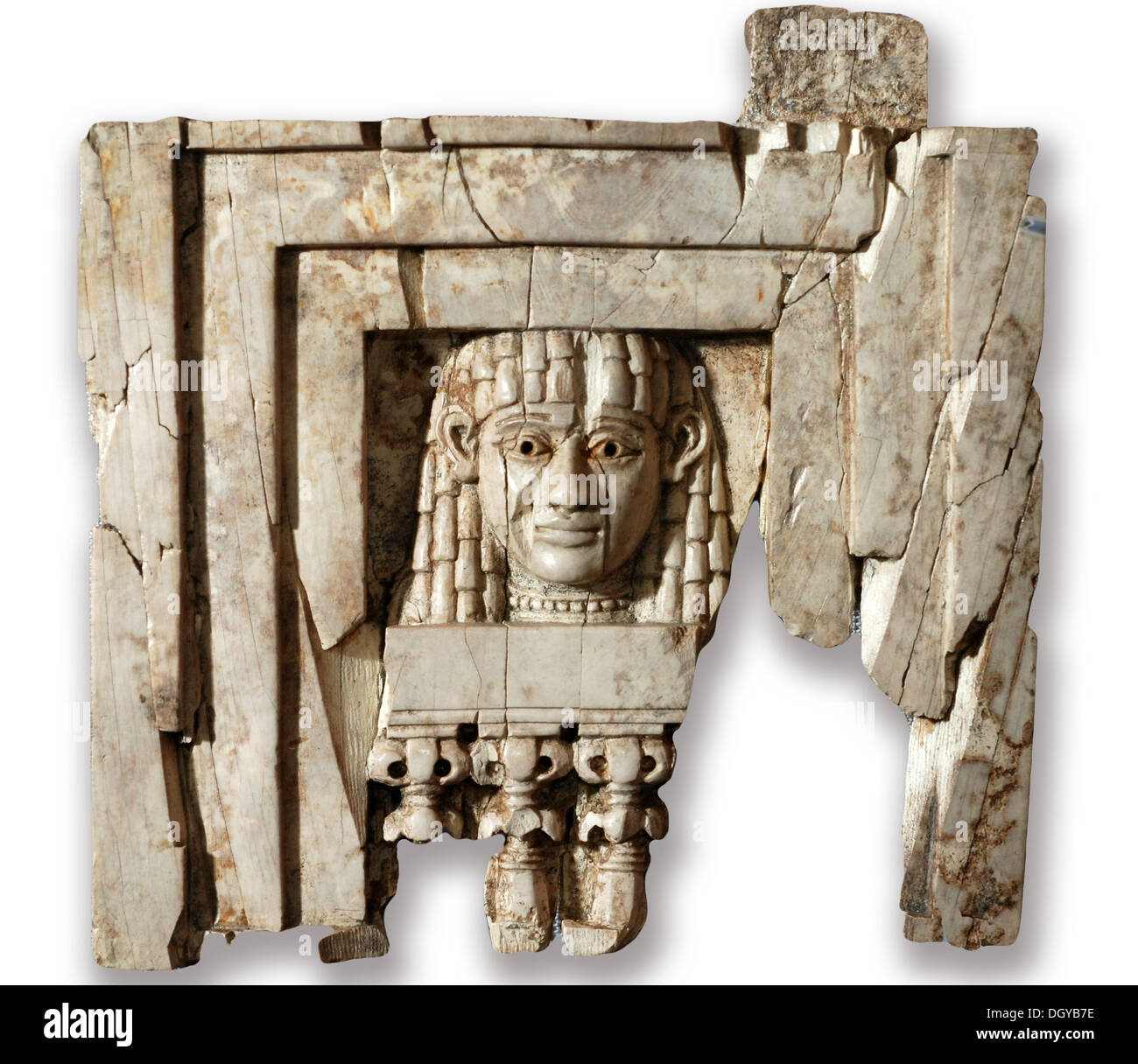 5596. Ivory tablet depicting a woman in window. Nimrud, c. 900-600 BC ...