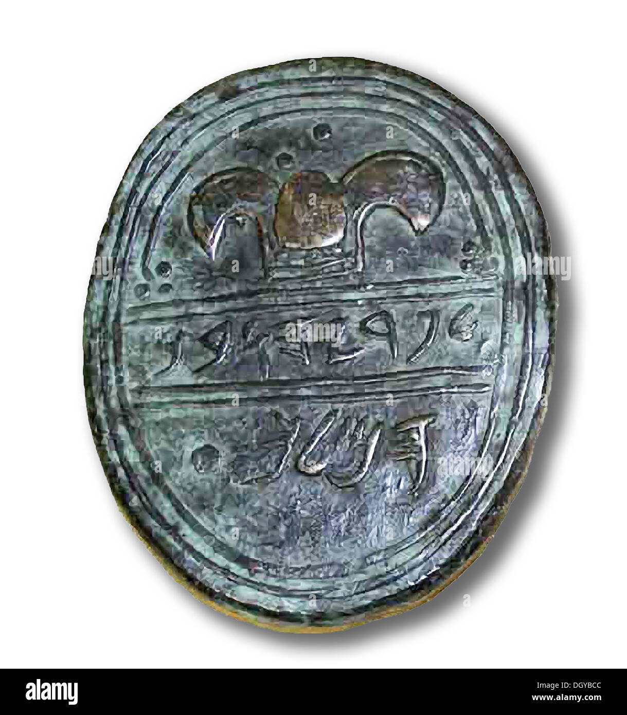 5681. Seal depicting a Proto Ionic capital (first temple) inscribed ...