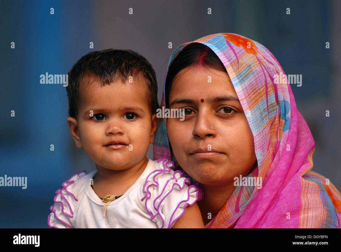 Mother and child, Bambora, Rajasthan, India, Asia Stock Photo - Alamy