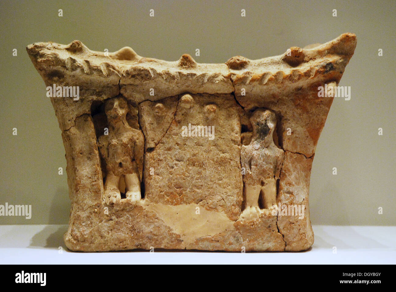 5692. Yavneh, central Israel. Decorated, clay cult stands dating from c ...