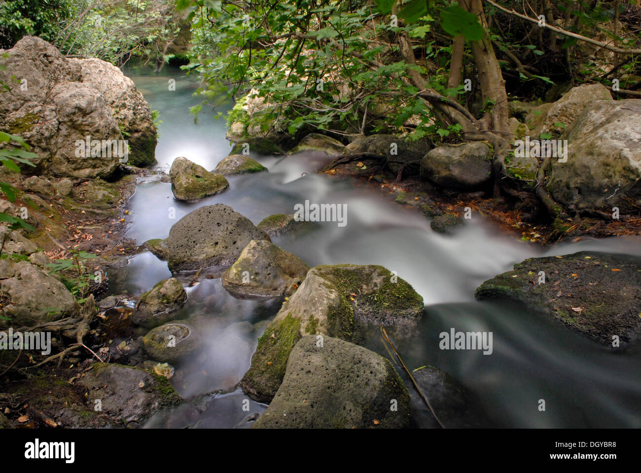 Tributary to Anapo river, Pantalica, Sicily, Italy, Europe Stock Photo ...