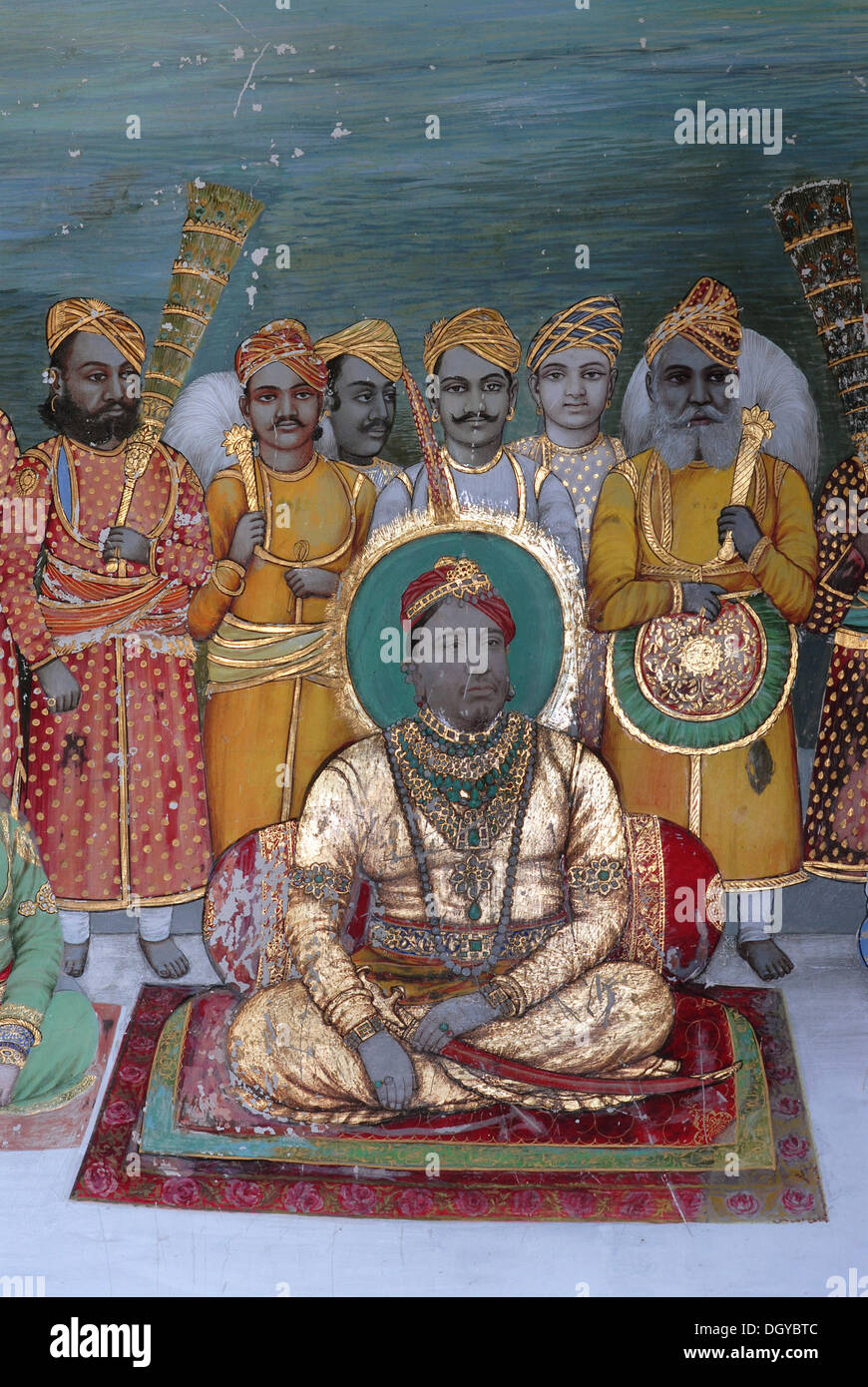 Maharaja of Dungarpur giving an audience with his entourage, Juna Mahal ...