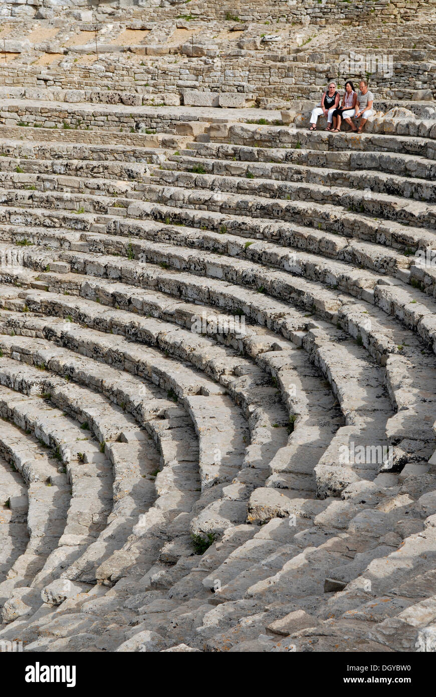 Amphitheater at the Temple of Segesta, Sicily, southern Italy, Italy ...