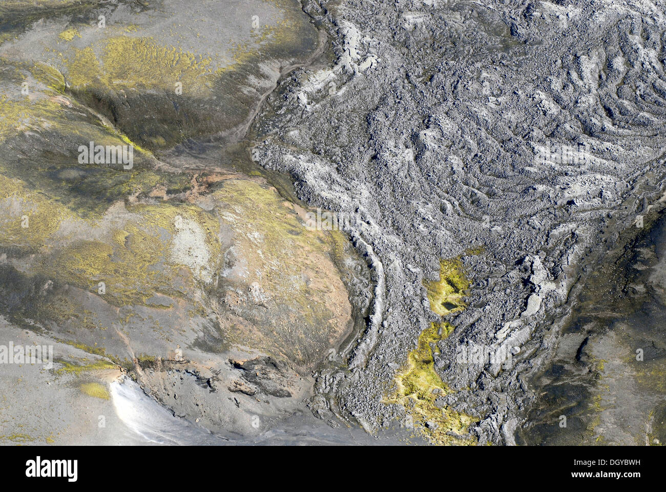 Aerial view, lava field, Laki craters, Laki or Lakagígar vulcanic ...