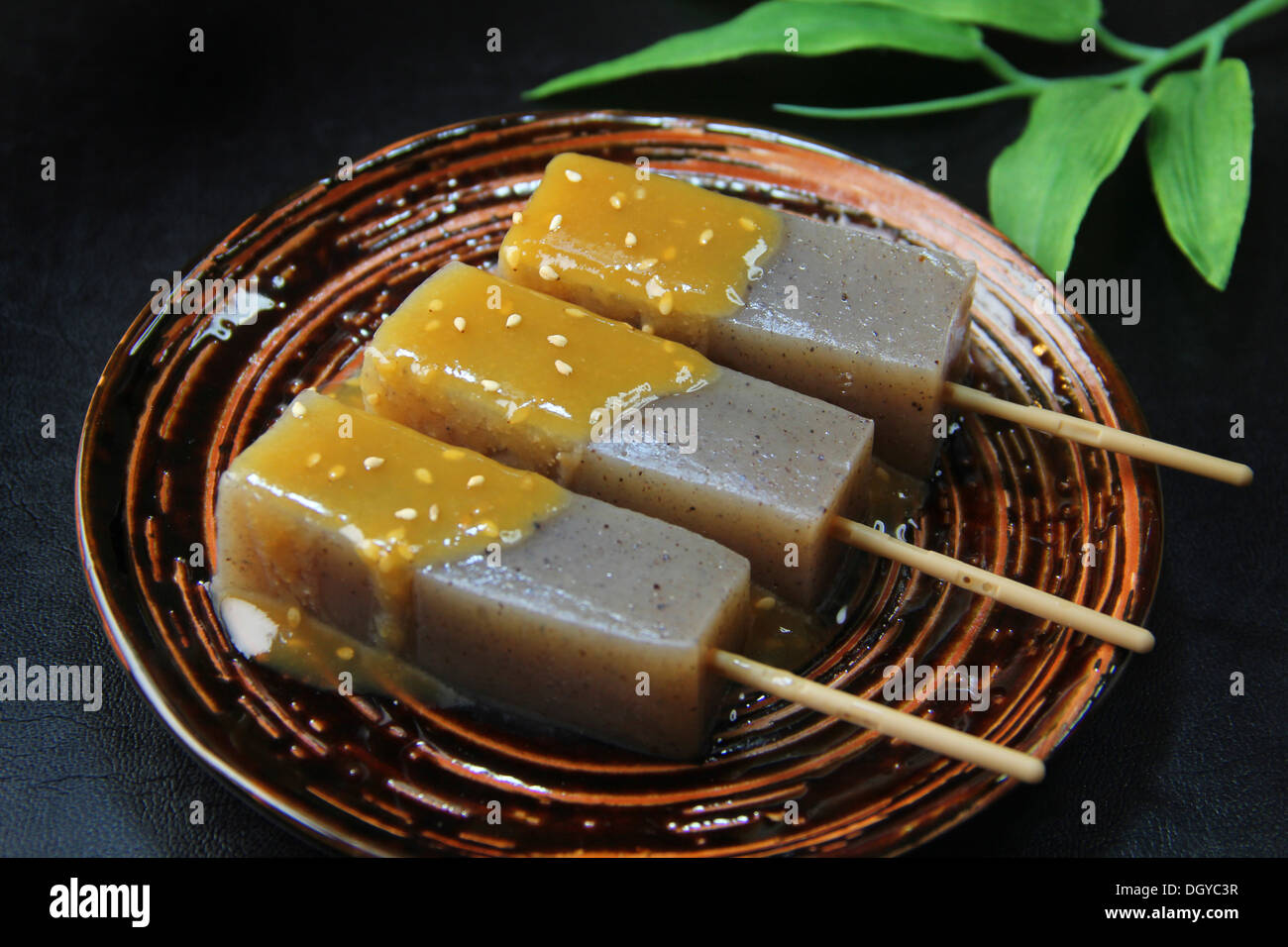 Miso-dengaku (Skewered, roasted tofu with miso sauce Stock Photo - Alamy