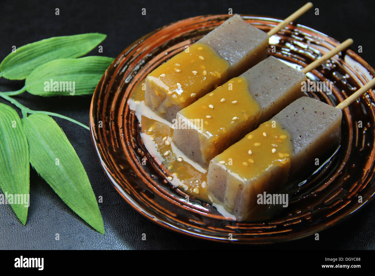 Miso-dengaku (Skewered, roasted tofu with miso sauce Stock Photo - Alamy