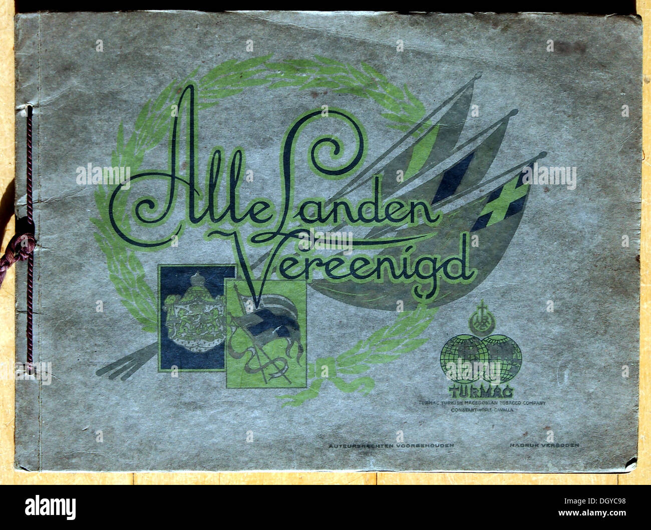 The cover of 'Alle Landen Vereenigd' features a historical design ...