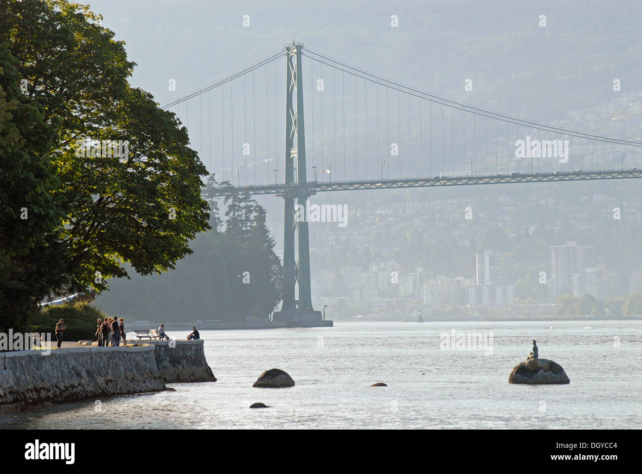 Vancouver Bridge as seen from Stanley Park, Vancouver, British Columbia ...