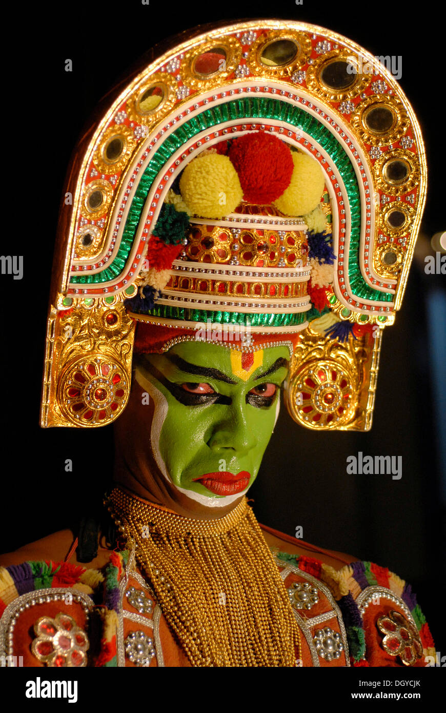 Thullal dancer, Kottayam, Kerala, South India, India, Asia Stock Photo ...
