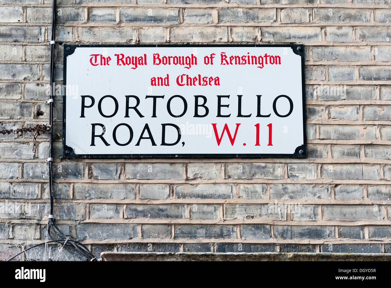 Road sign, Portobello Road, Notting Hill, London, England, United ...