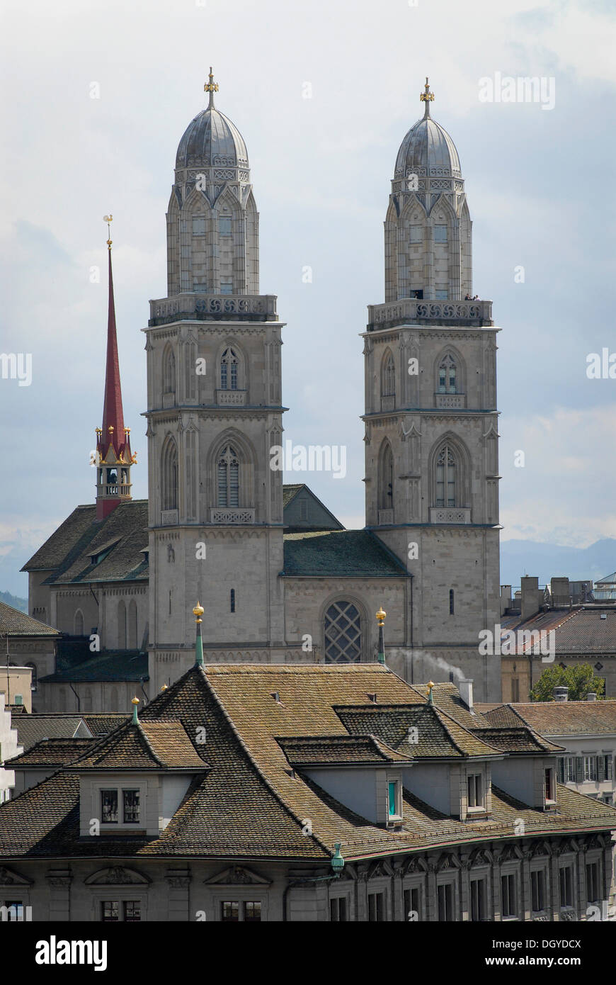 Grossmuenster, Protestant Reformed Church, Zurich, Switzerland, Europe ...