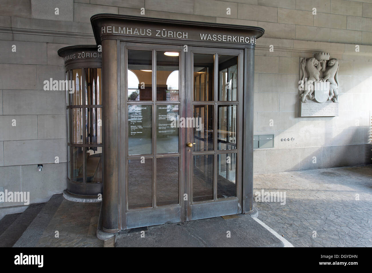 Entrance, Helmhaus building, Zurich, Switzerland, Europe Stock Photo ...