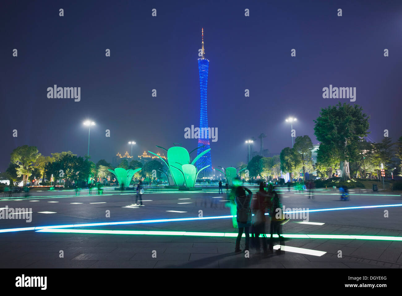 Canton Tower at dusk, Guangzhou, Guangdong, China Stock Photo - Alamy