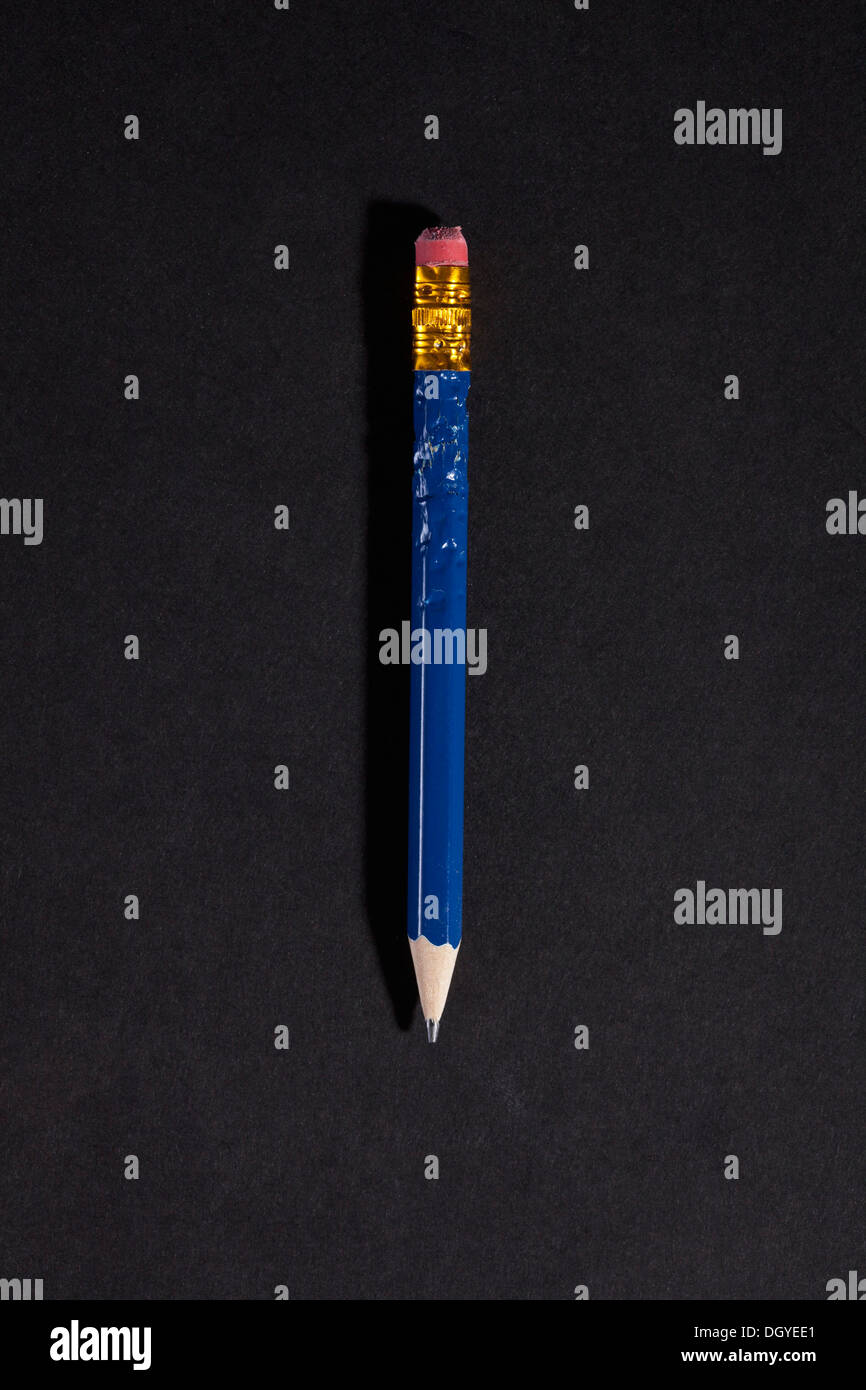 A pencil with a chewed up end Stock Photo - Alamy