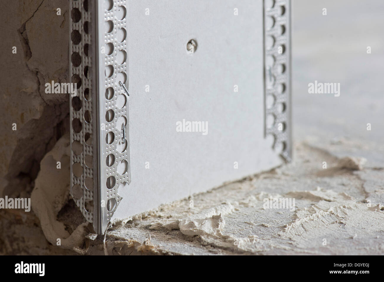 Drywall profile, trim, drywall panels, renovation of an old building ...