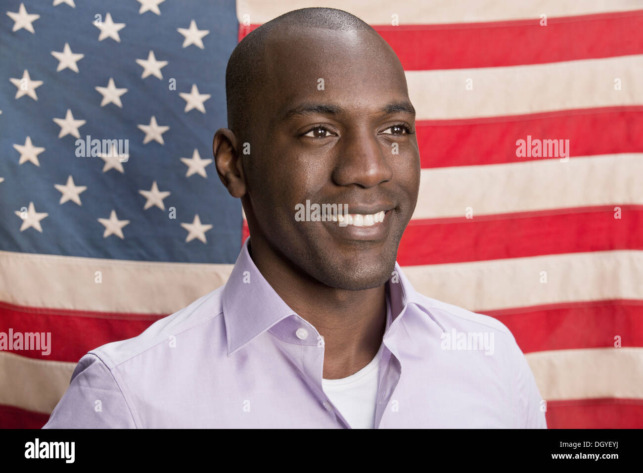 Young happy man flag hi-res stock photography and images - Alamy
