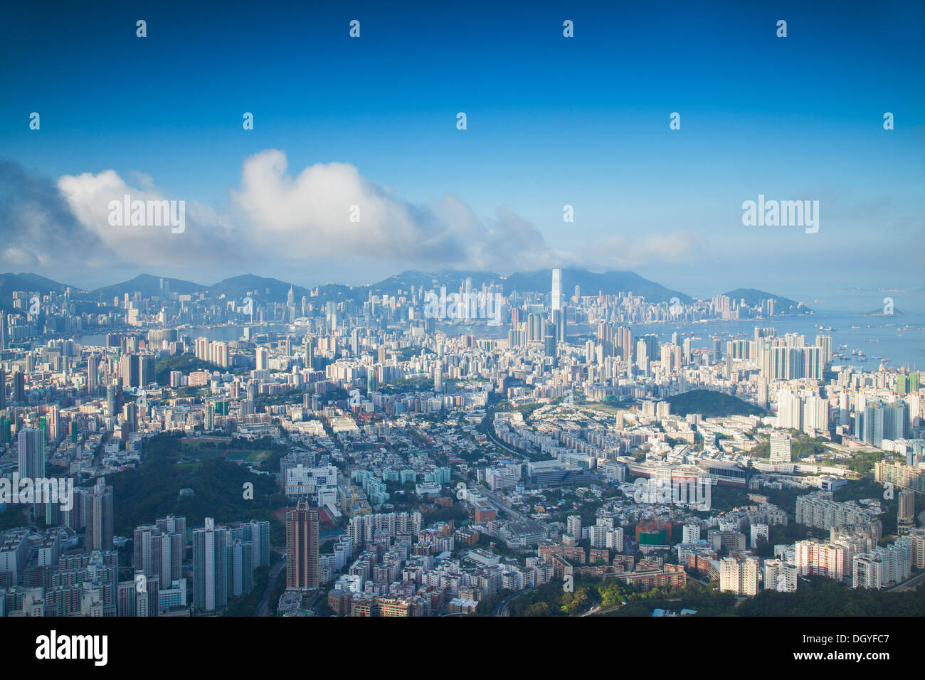View of Kowloon and Hong Kong Island, Hong Kong, China Stock Photo - Alamy