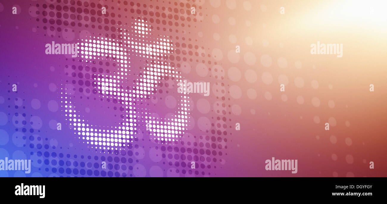 Dot patterned 'Om' symbol reflected on abstract surface Stock Photo - Alamy