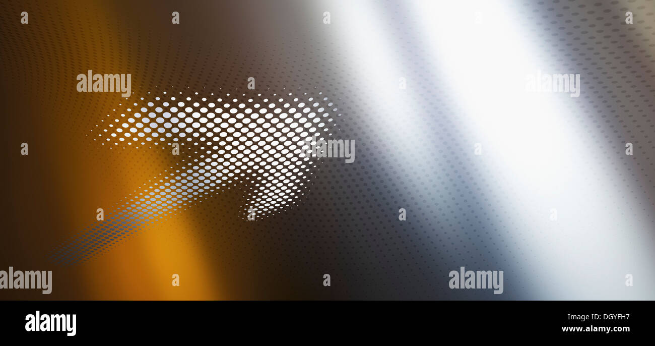 Spotted arrow sign against abstract background Stock Photo - Alamy