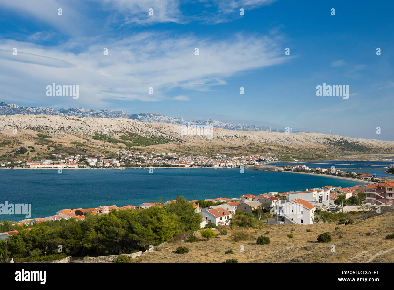 Town of Pag, Pag Island, Adriatic Sea, Gulf of Kvarner, Croatia, Europe ...