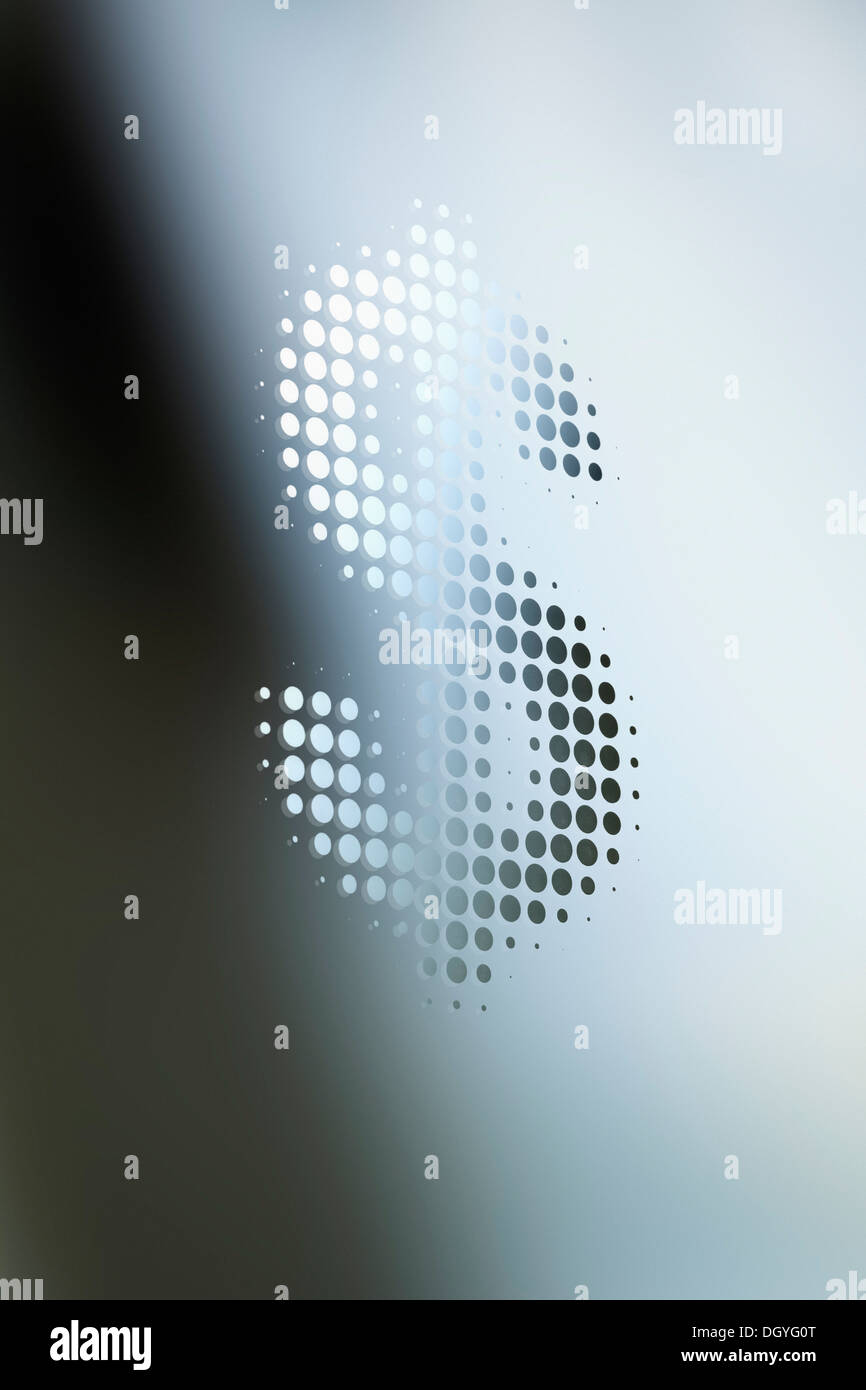 Spot patterned dollar sign mixed in shadow and light Stock Photo - Alamy