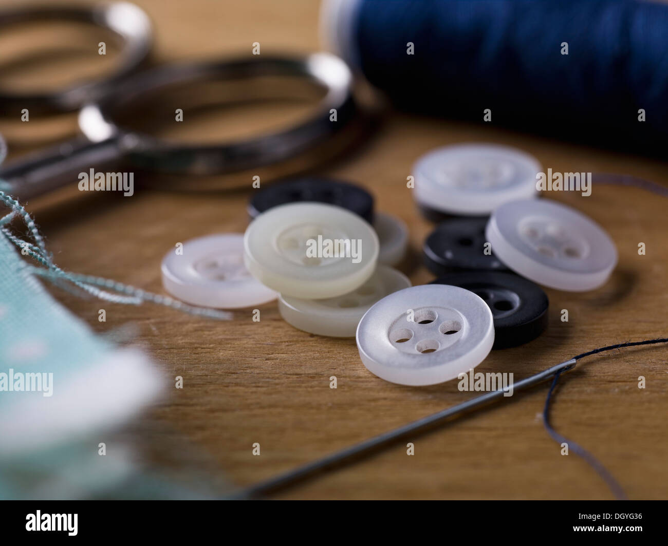 An arrangement of various items used for sewing Stock Photo - Alamy