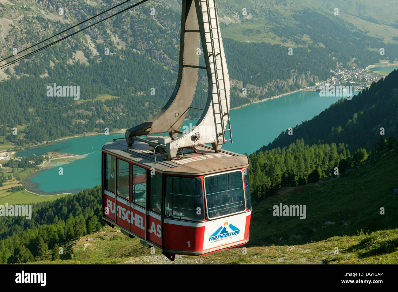 Furtschellas cable car sils switzerland hi-res stock photography and ...