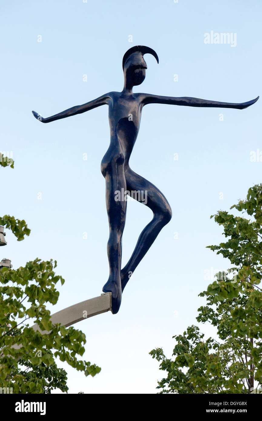 Up There-Sculptures on First Street, Manchester Stock Photo - Alamy