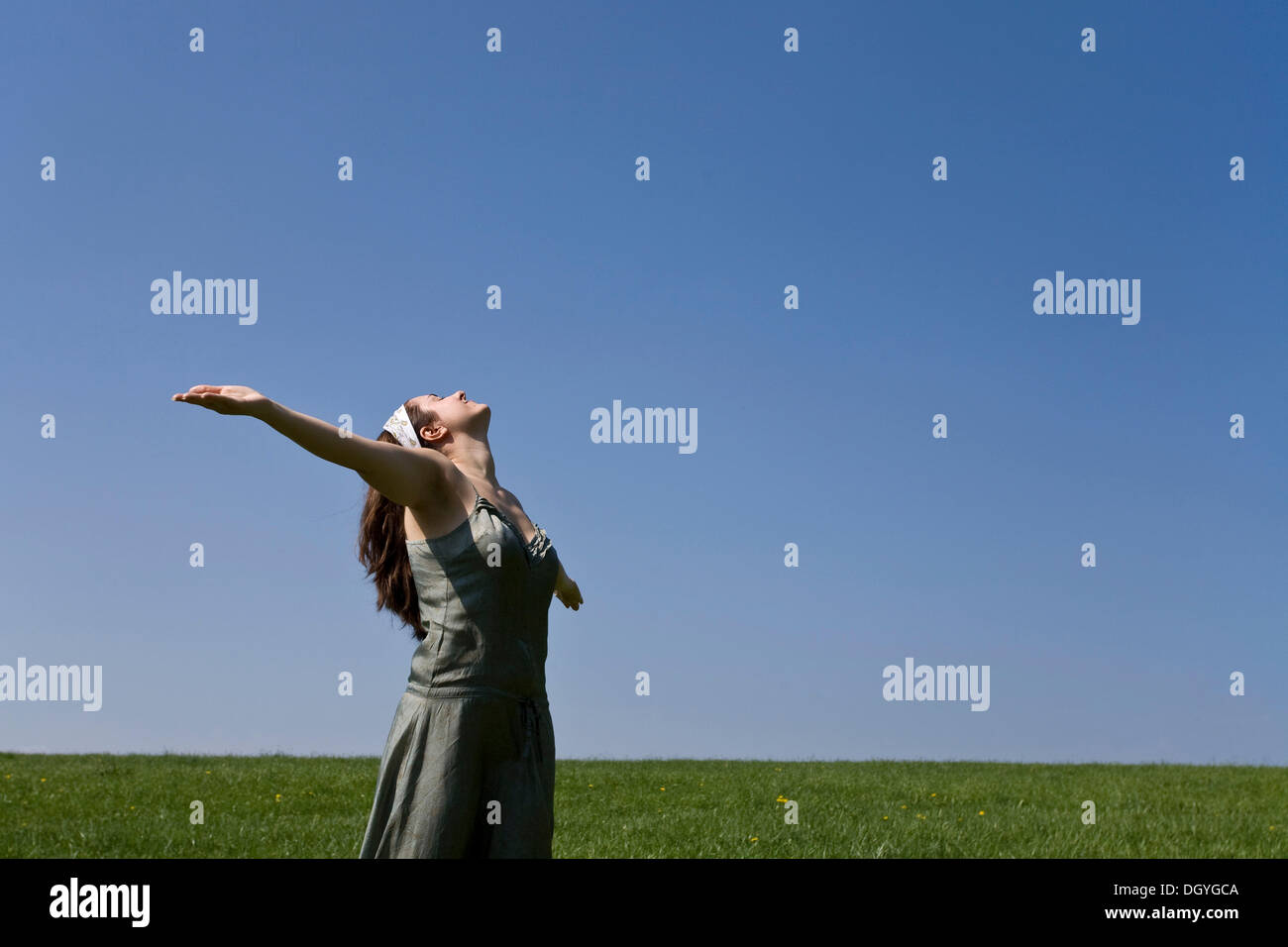 A carefree woman, joy, freedom Stock Photo - Alamy