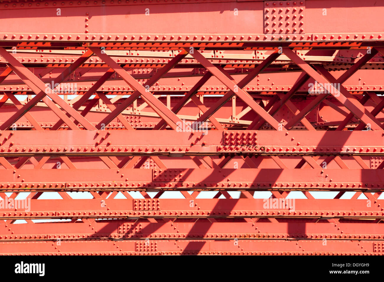 Red Girders. Rivets and girders at Salford Quays Stock Photo - Alamy