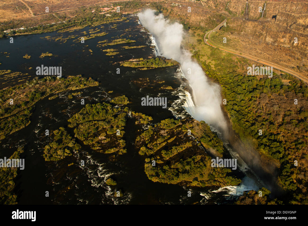 Aerial view, Victoria Falls, Zimbabwe, Africa Stock Photo - Alamy