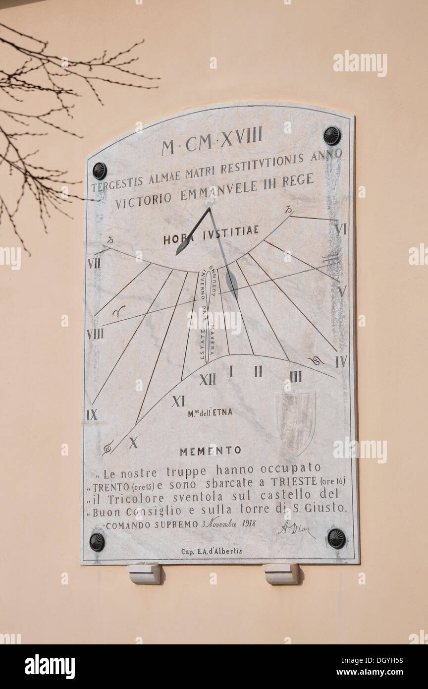 Sundial, Trieste, Italy, Europe Stock Photo - Alamy