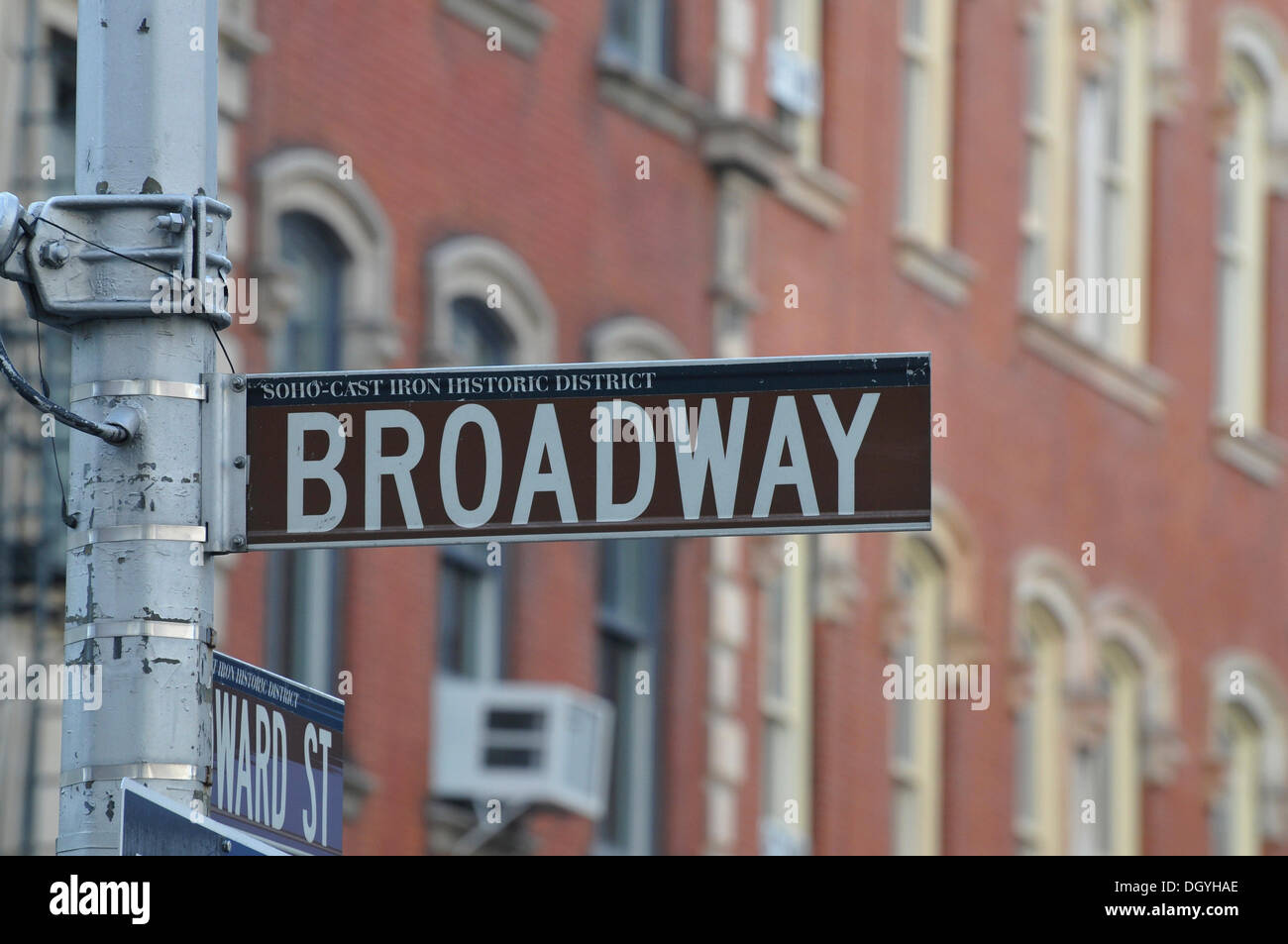 Broadway sign, Soho, New York City, New York, USA, North America Stock ...