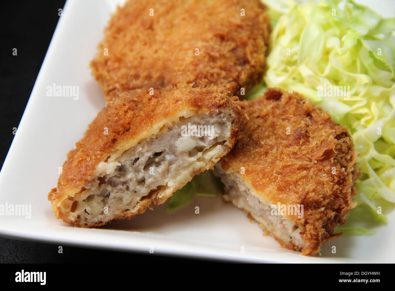 Deep fried ground meat cutlet Stock Photo - Alamy