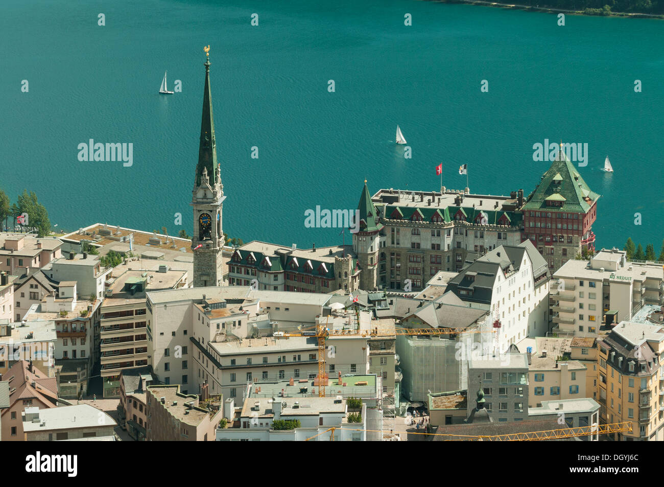 Centre of St Moritz from Chantarella, Switzerland Stock Photo - Alamy