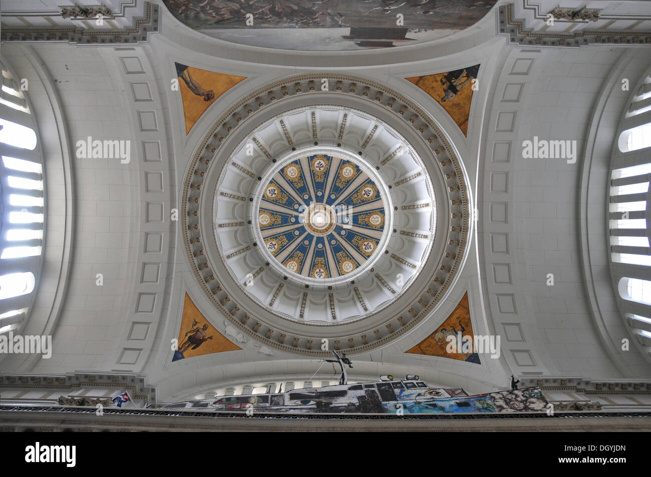 Ceiling of an ornate staircase, Museo de la Revolucion museum, Havana ...