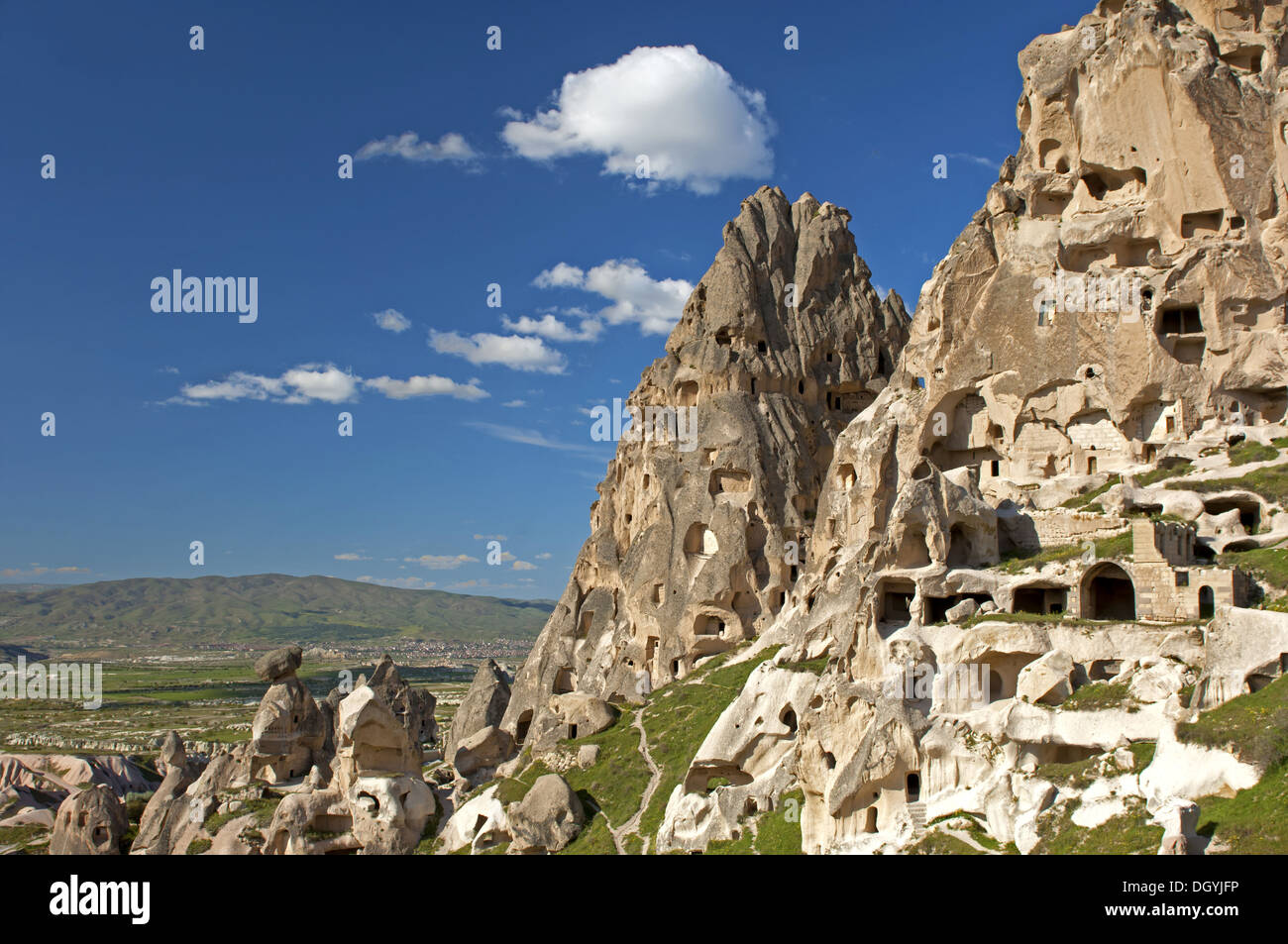 Tuff rocks, Cappadocia, Uchisar, Turkey Stock Photo - Alamy