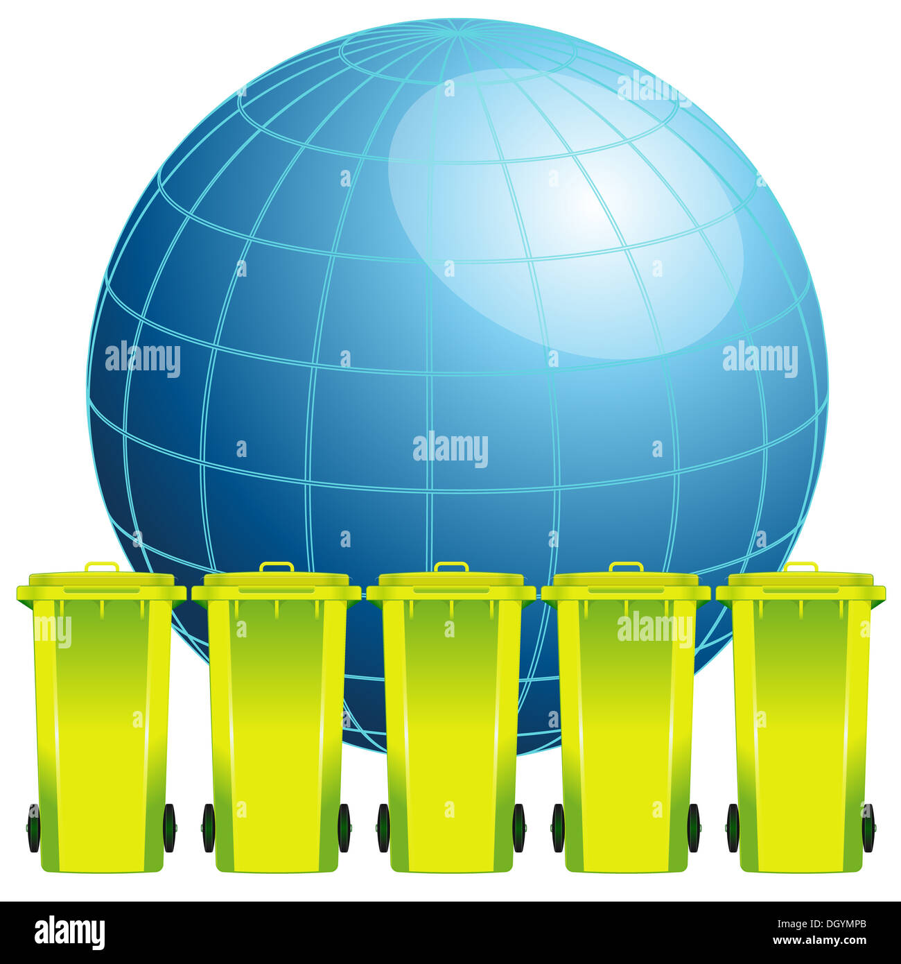 Earth globe garbage bin hi-res stock photography and images - Alamy